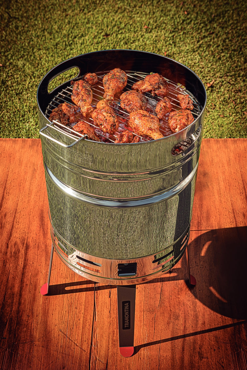 Tramontina Beer Barrel Grill BBQ Charcoal Churrasco Garden Fire / Barb ...